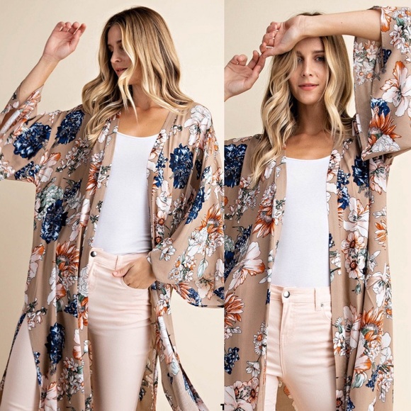 October Love | Tops | Carrie Kimono Duster Maxi Boho Jacket | Poshmark